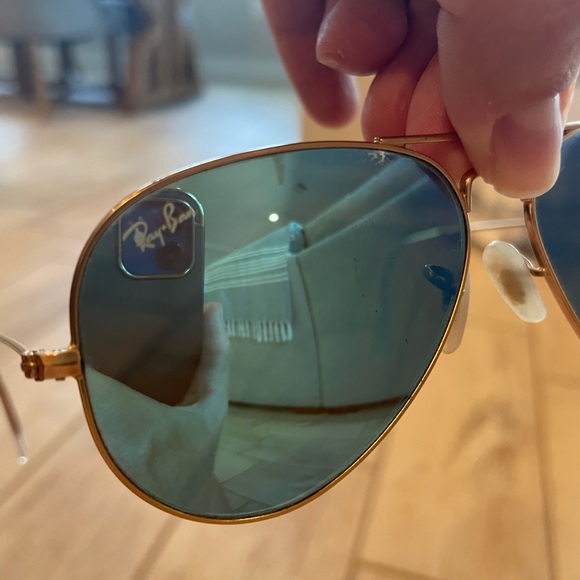 Ray-Ban | Accessories | Rayban Aviator 554 Blue Mirrored Lens | Poshmark
